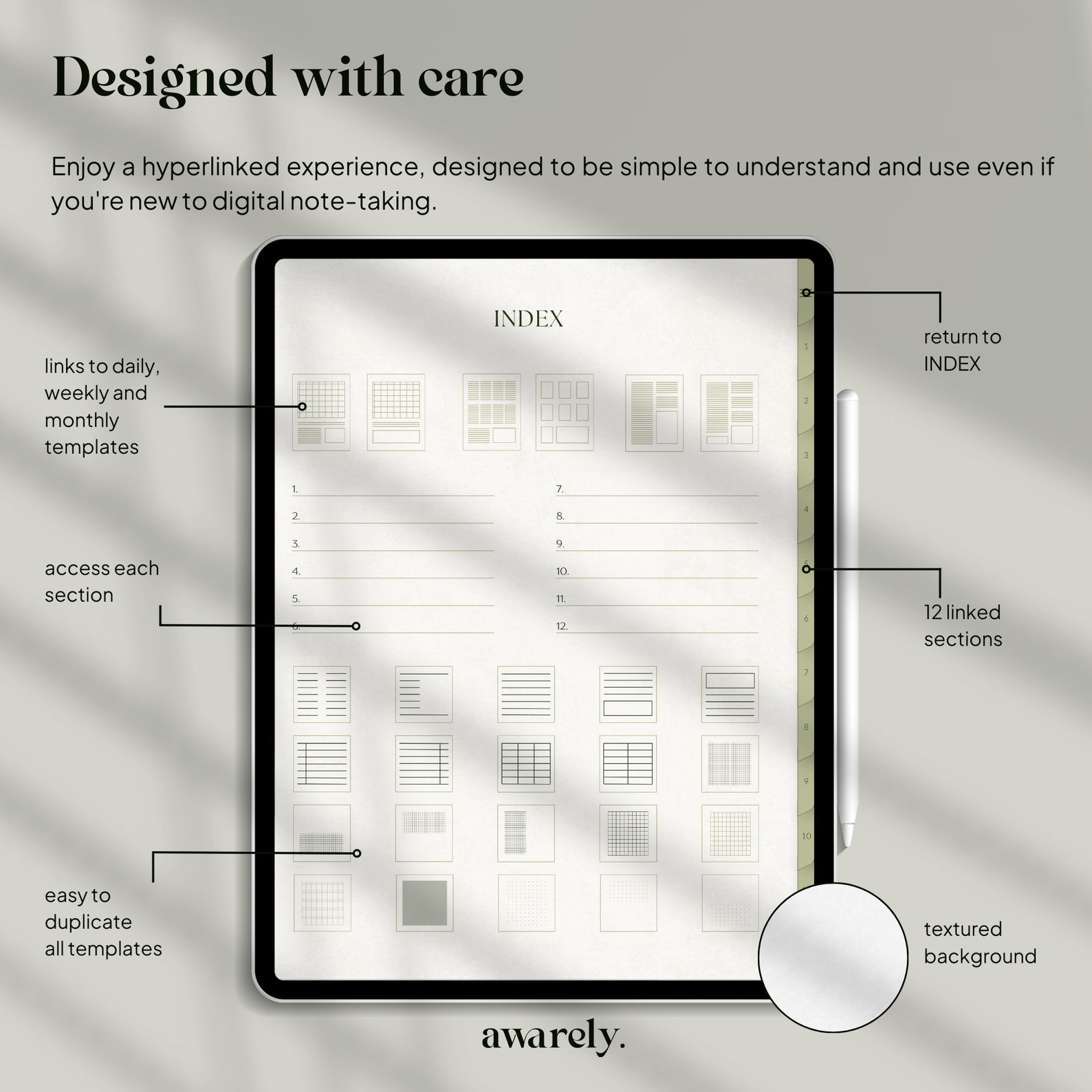 Digital Notebook: 20 Note-taking Templates for Goodnotes, Ipad, Android ...
