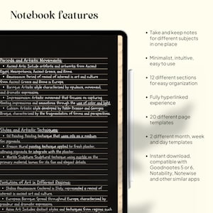 Digital Notebook: 20 Note-taking Templates for Goodnotes, Ipad, Android ...