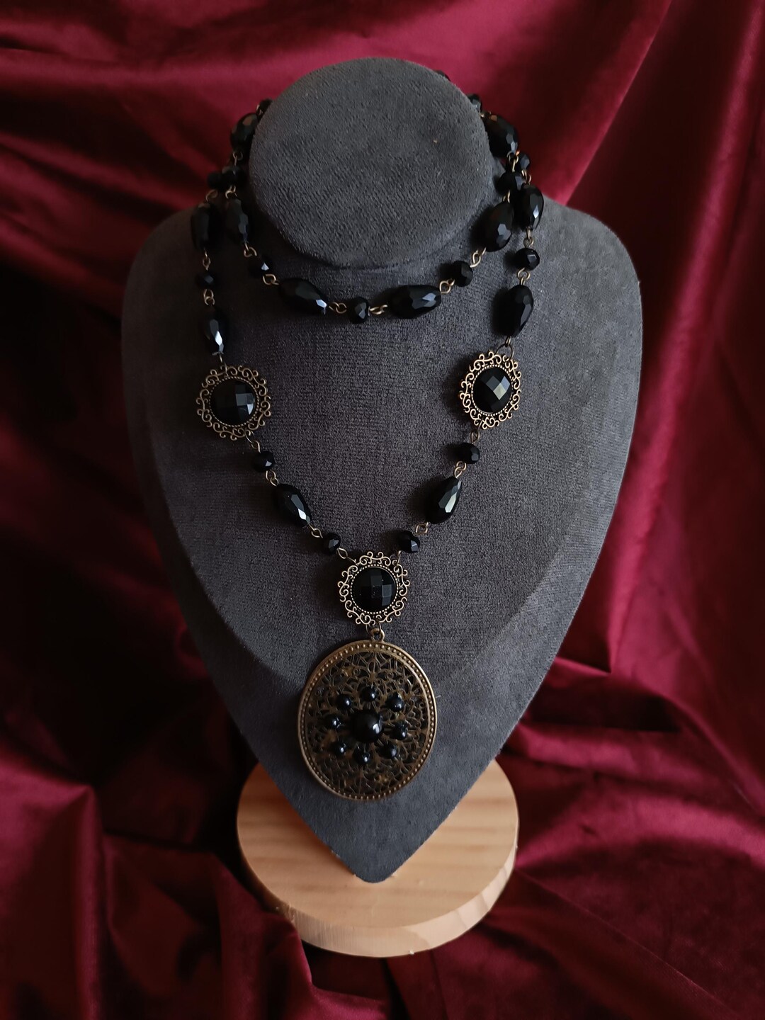 Dark Gothic Victorian Medallion Necklaces - Various Styles Masque Ball ...