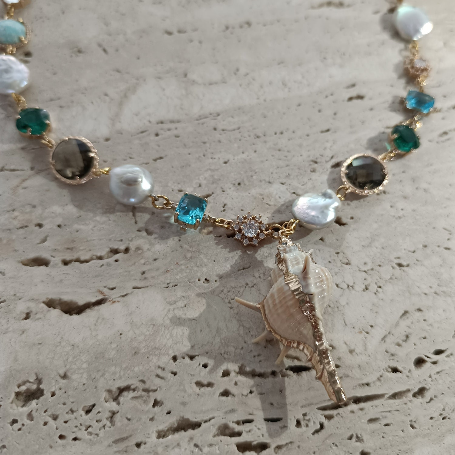 Mediterranean Siren Necklace - Mermaid Multiple Shape Multiple Colour ...