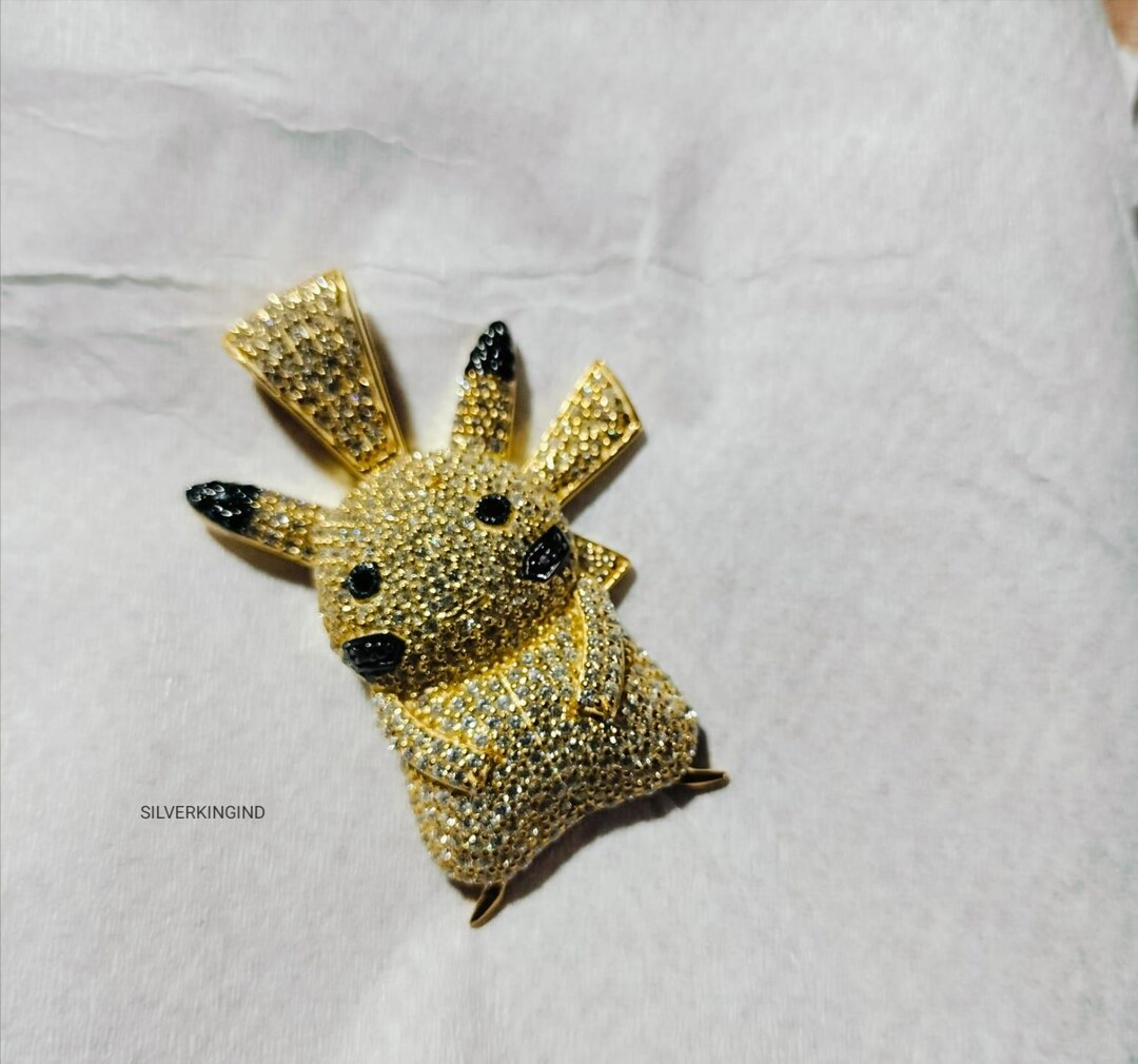 14K Yellow Gold Plated , Cartoon Pendant Gift for Her / Him ...