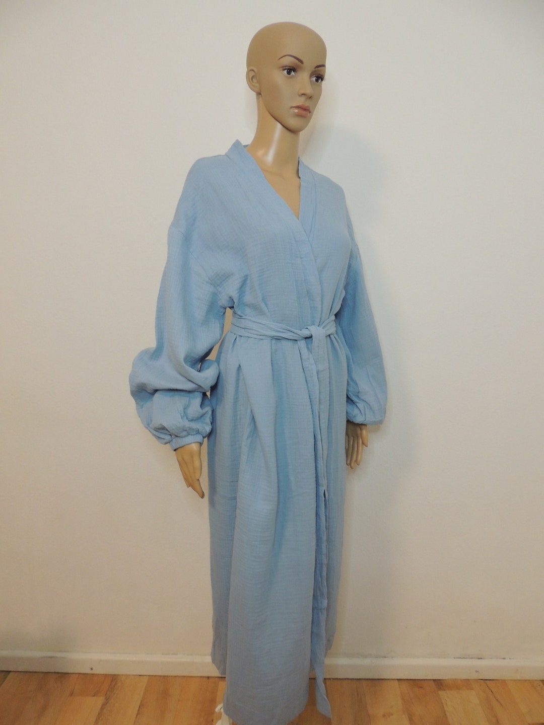 Muslin Dressing Gown for Women Made of Muslin Cotton, Bathrobe, Kimono ...