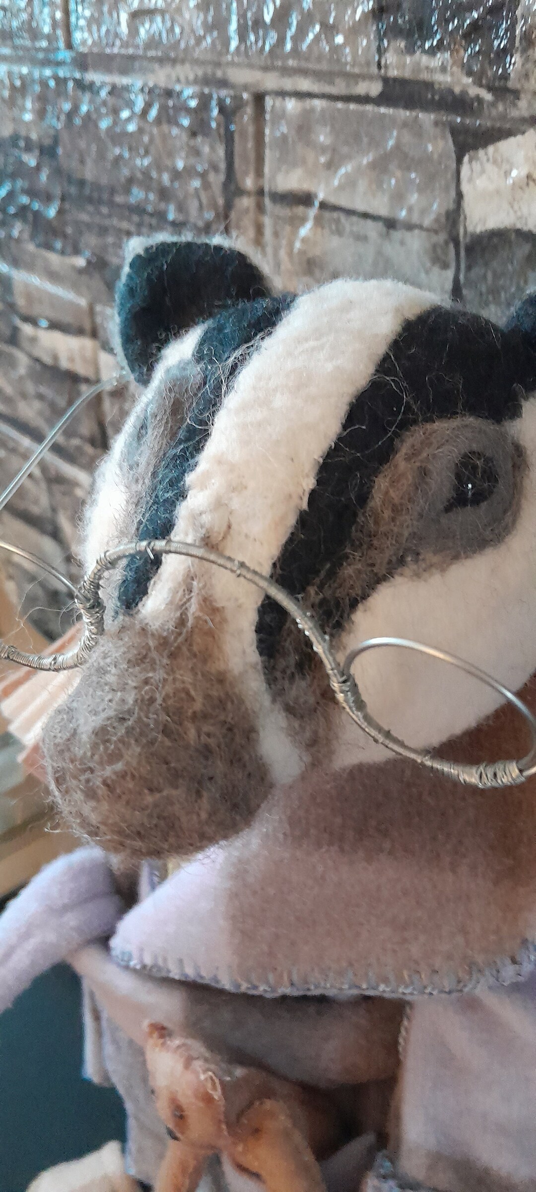 MADE TO ORDER Badger Ready for Bed Soft Sculpture Figure With His ...