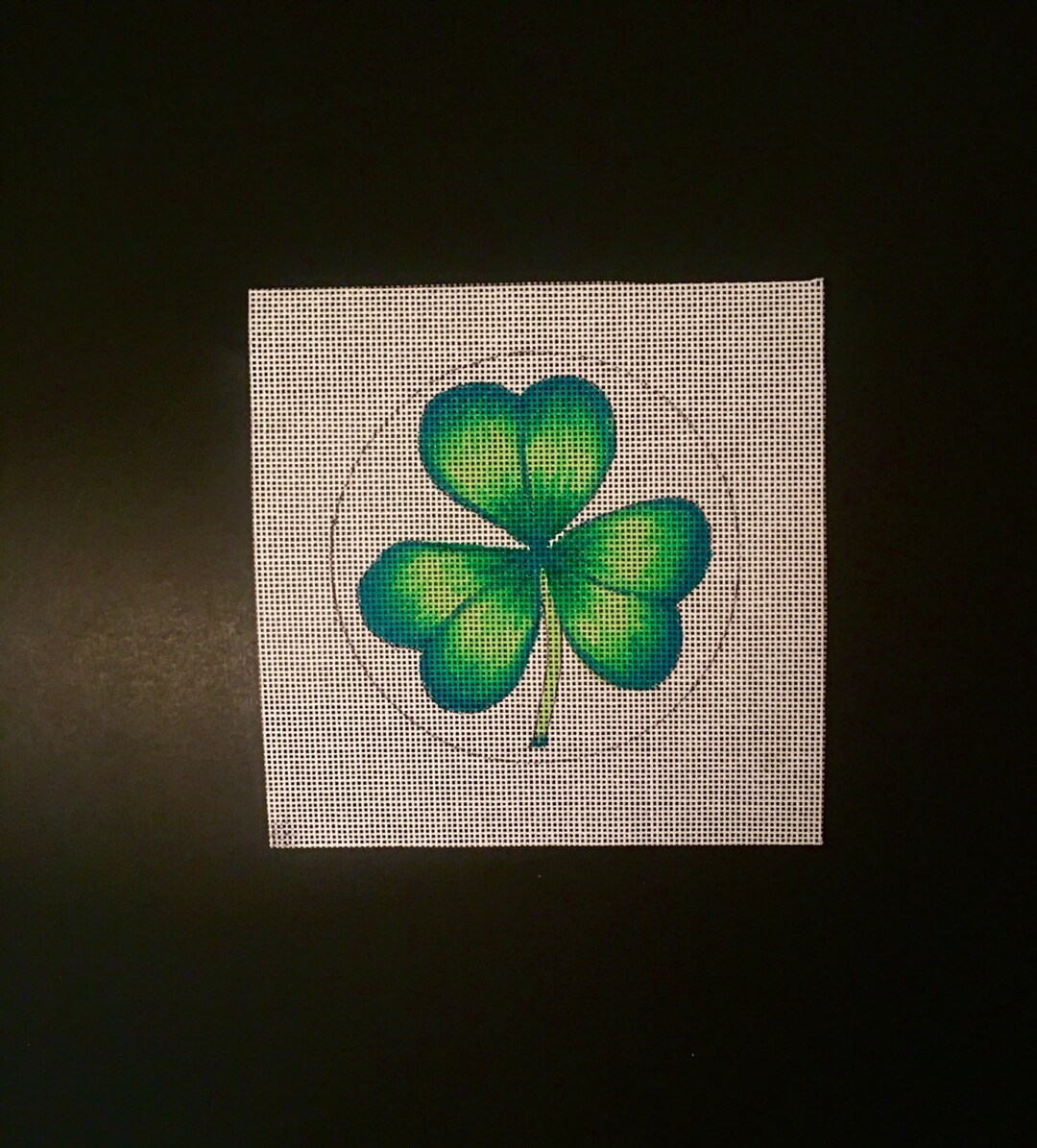 Needlepoint Canvas Shamrock a Symbol of Ireland & St Patrick's Day ...