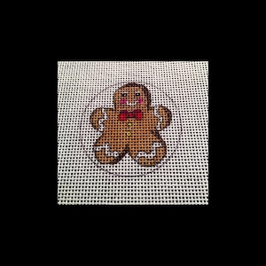 Mini Gingerbread Man Hand Painted Needlepoint Canvas, 2" Perfect Size ...