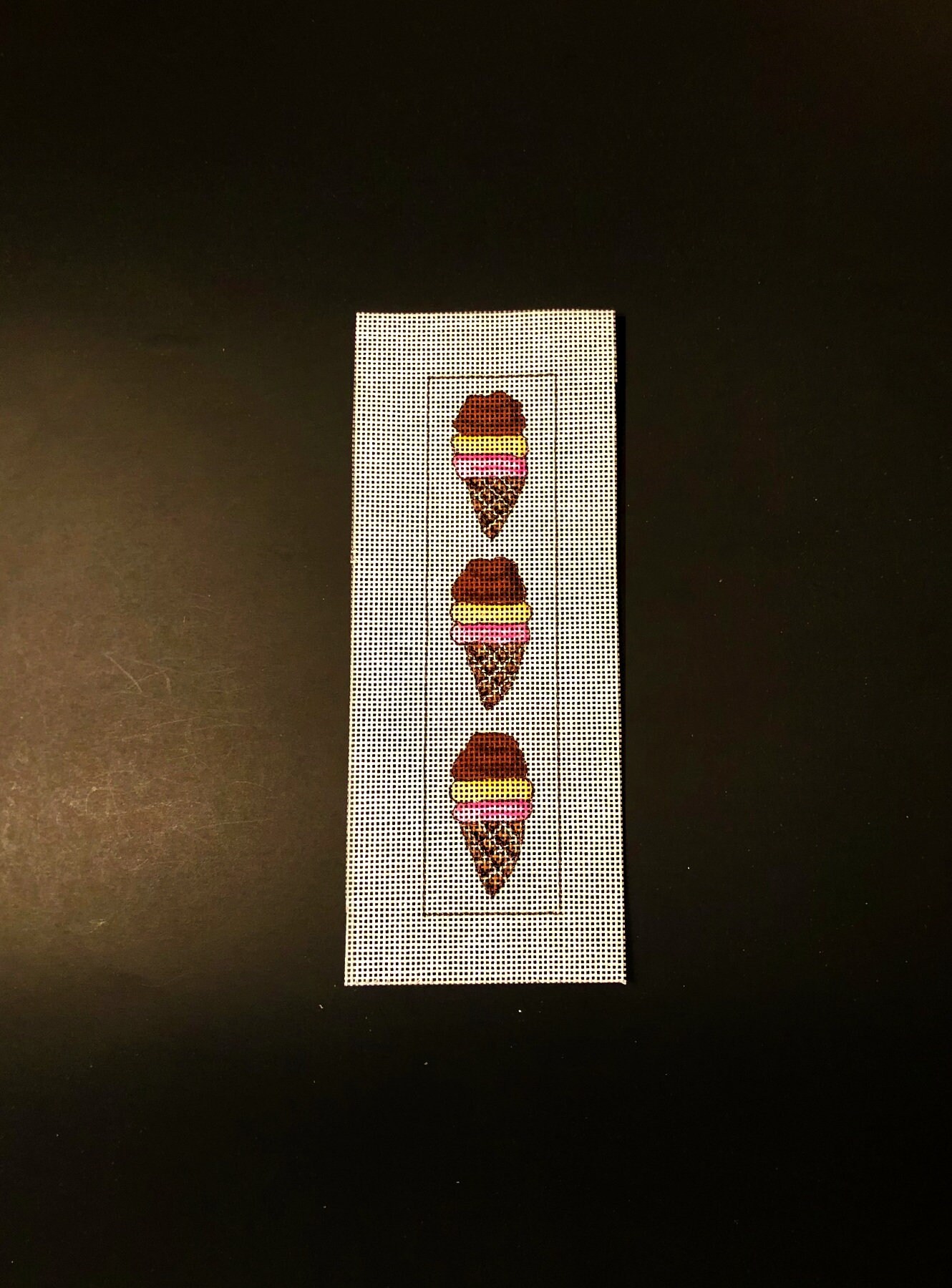 Fun Ice Cream Cone Hand Painted Needlepoint. 1.5 X - Etsy