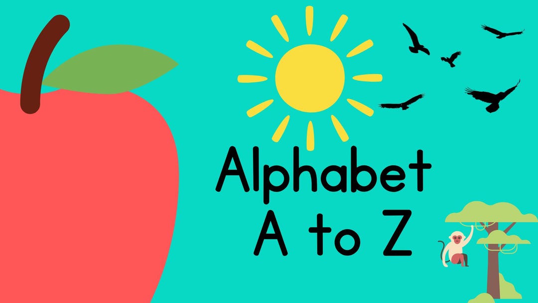 Colorful Alphabet Learning Print: Educational Nursery Decor - Etsy