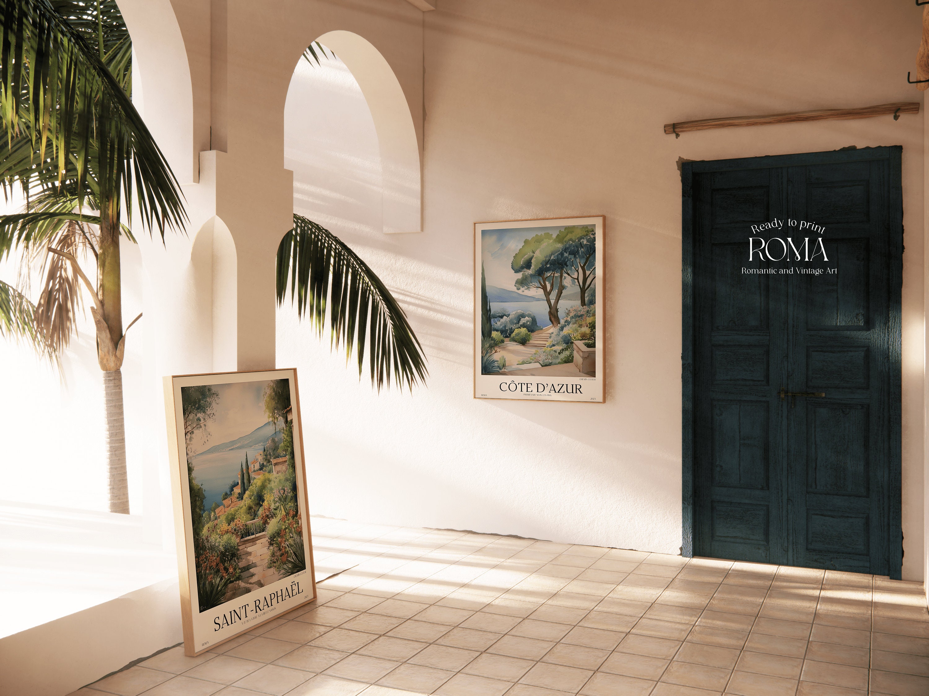 SAINT-RAPHAEL Poster . French Riviera Decor . Mediterranean Art ...