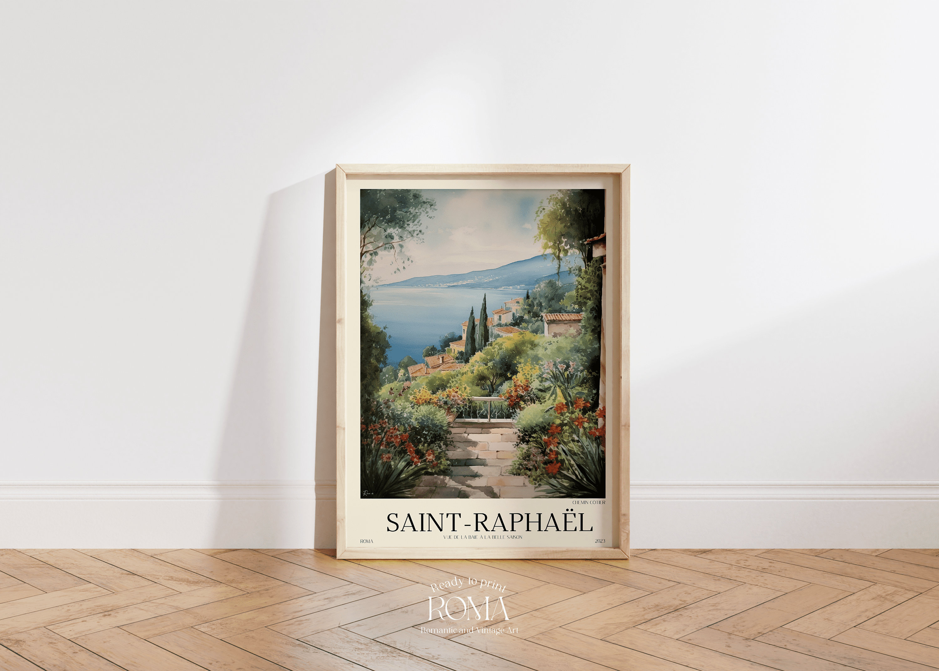 SAINT-RAPHAEL Poster . French Riviera Decor . Mediterranean Art ...