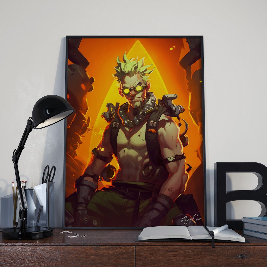 OW Junkrat Fan Art Digital Download Poster: Elevate Your Gaming Room ...