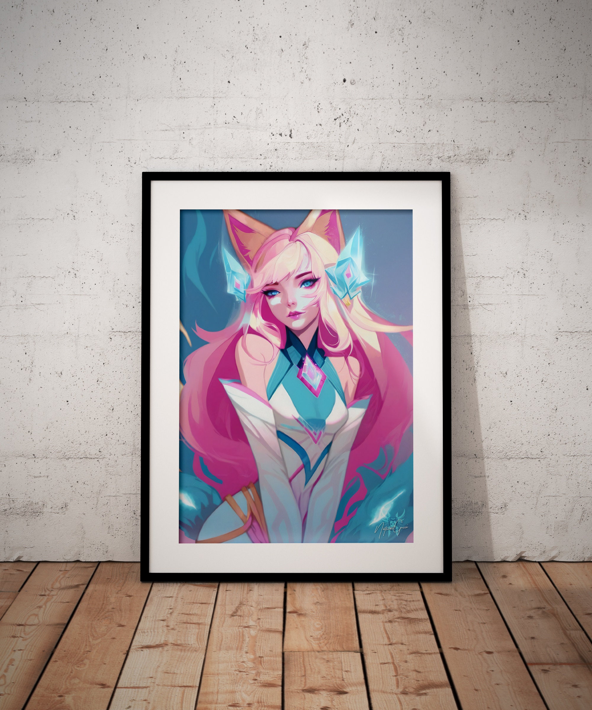 Ahri League of Legends Poster: Gamer Room Wall Art (digital Download ...