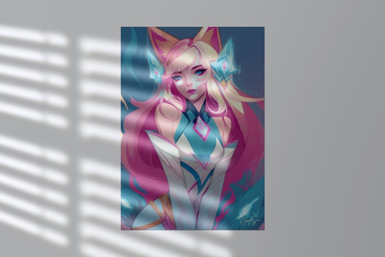 Ahri League of Legends Poster: Gamer Room Wall Art (digital Download ...
