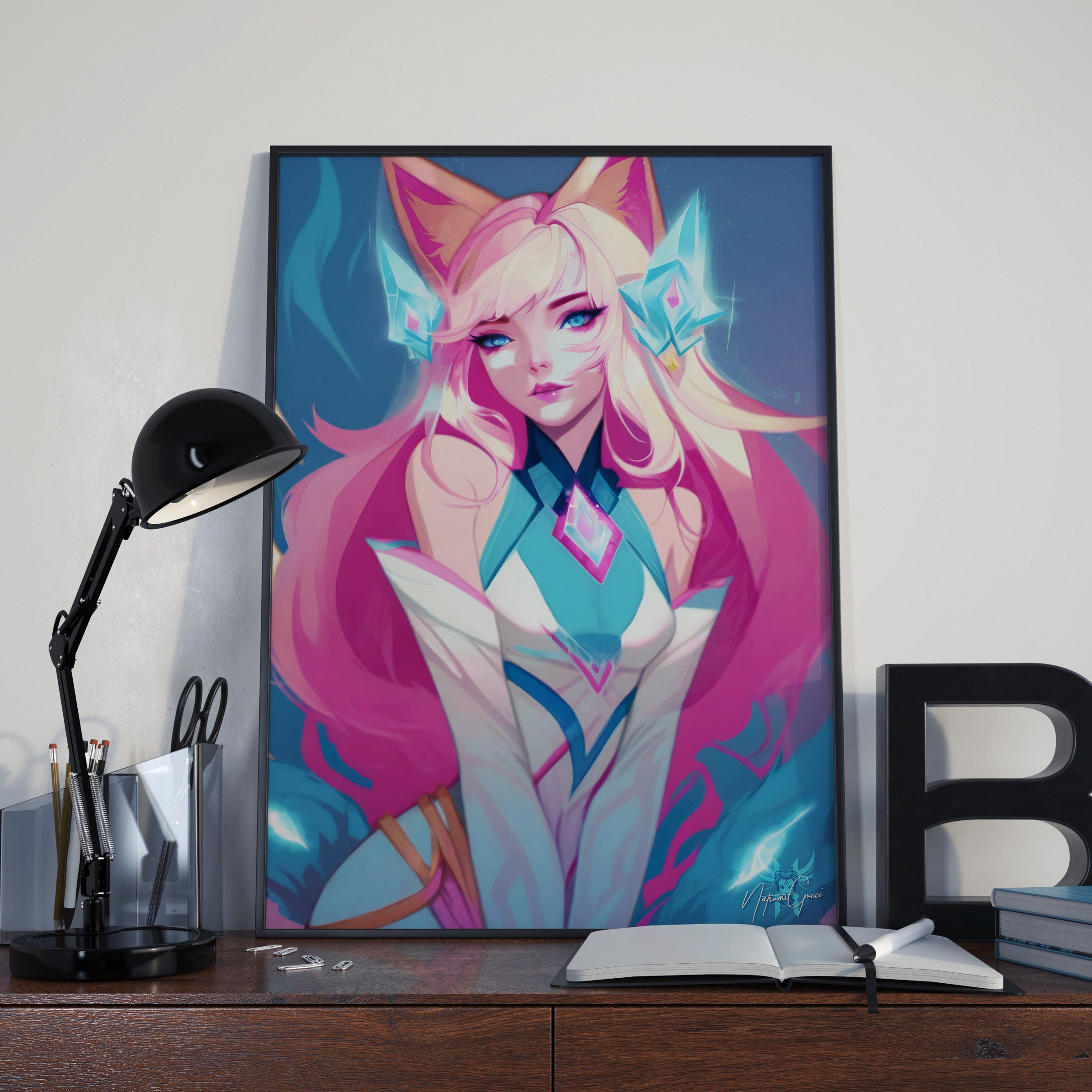 Ahri League of Legends Poster: Gamer Room Wall Art (digital Download ...