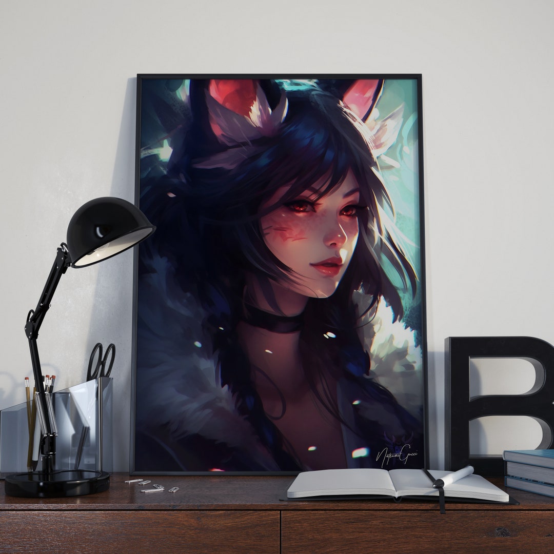 League of Legends Ahri Fan Art Digital Download Poster: Elevate Your ...