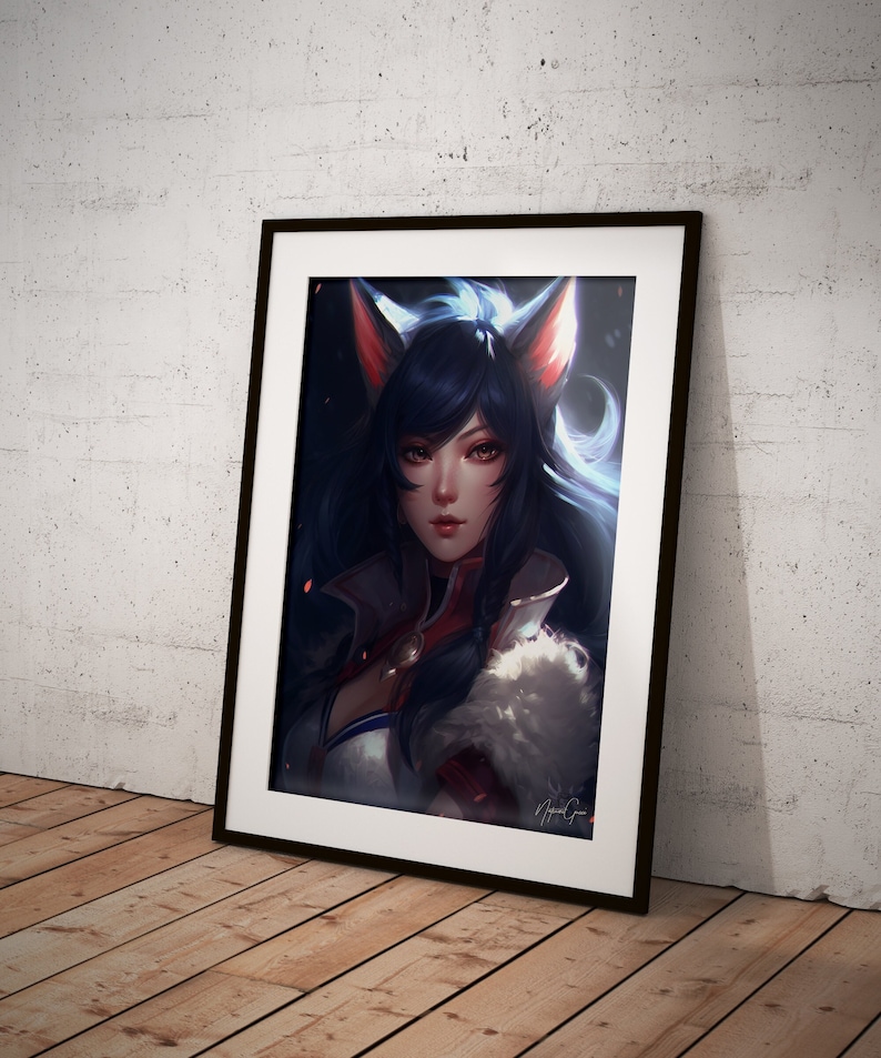 Digital Download Ahri Poster Art - Stunning Digital Poster Art of Ahri ...