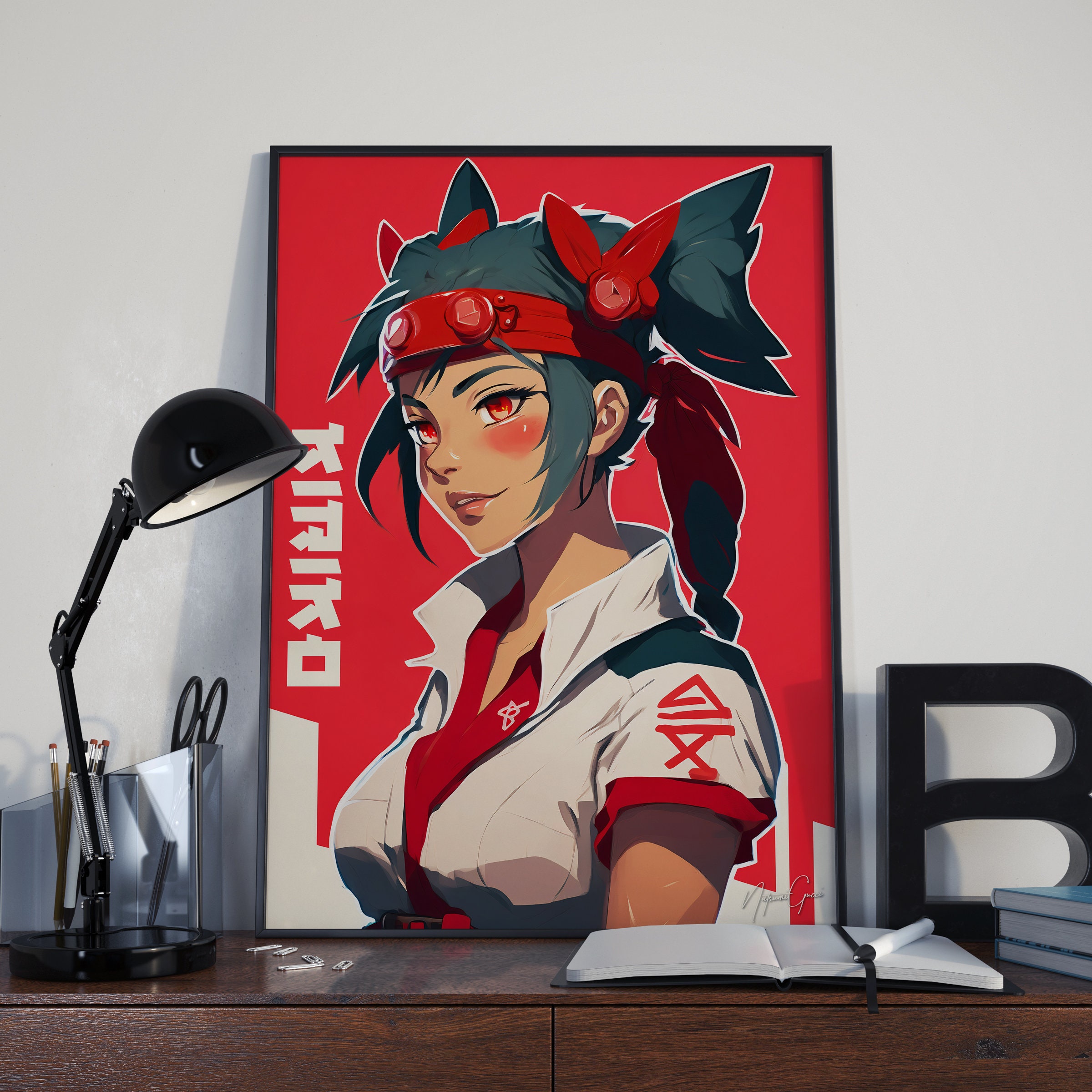 Kiriko Concept Art Digital Poster: Elevate Your Gaming Den With the Fan ...