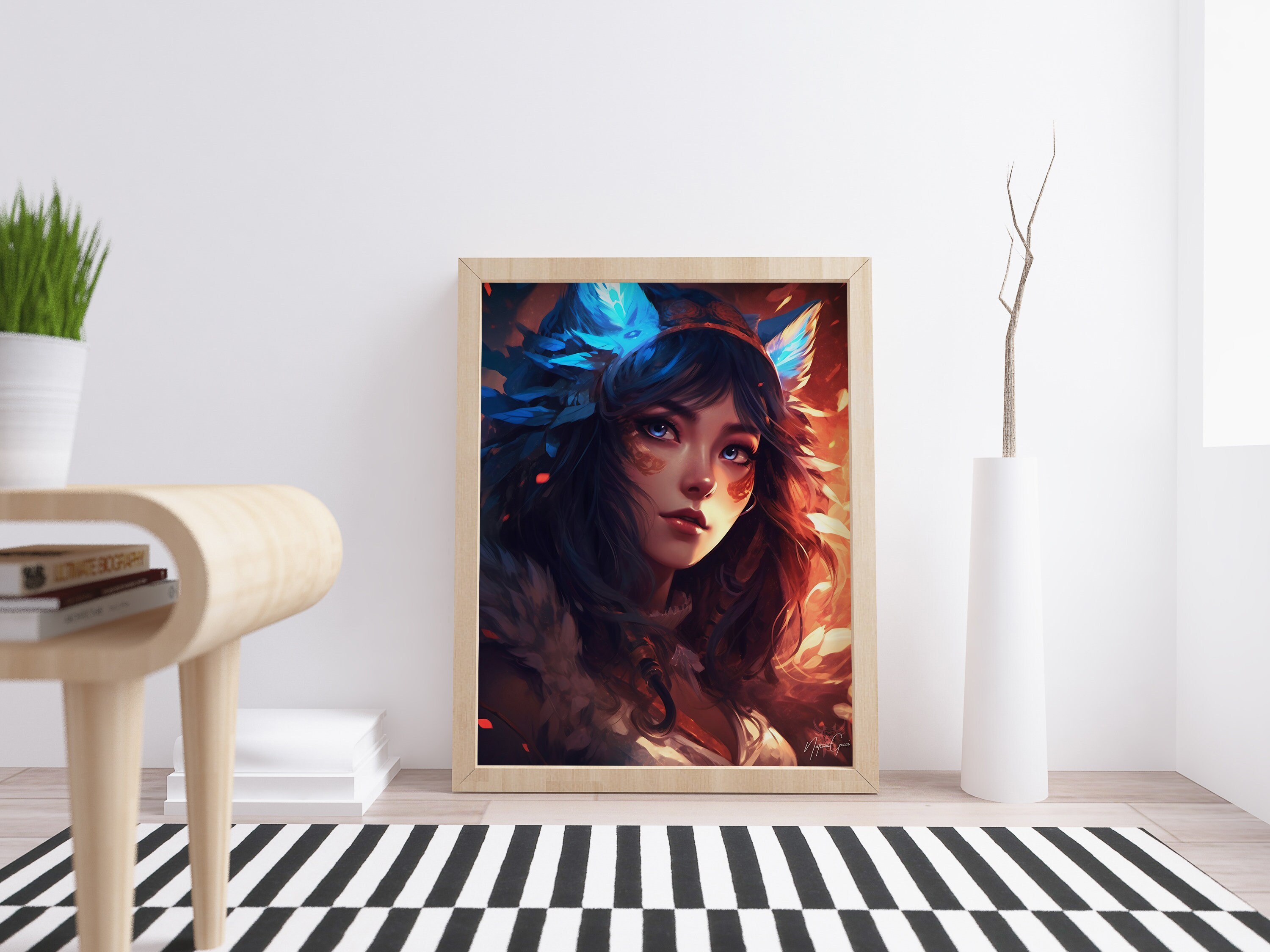 League of Legends Ahri Fan Art Digital Download Poster: Elevate Your ...