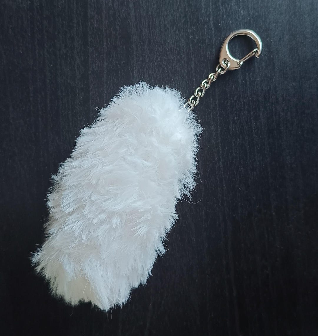 Crochet rabbit's Foot Fluffy Key Chain Faux Rabbit Paw Key Charm - Etsy
