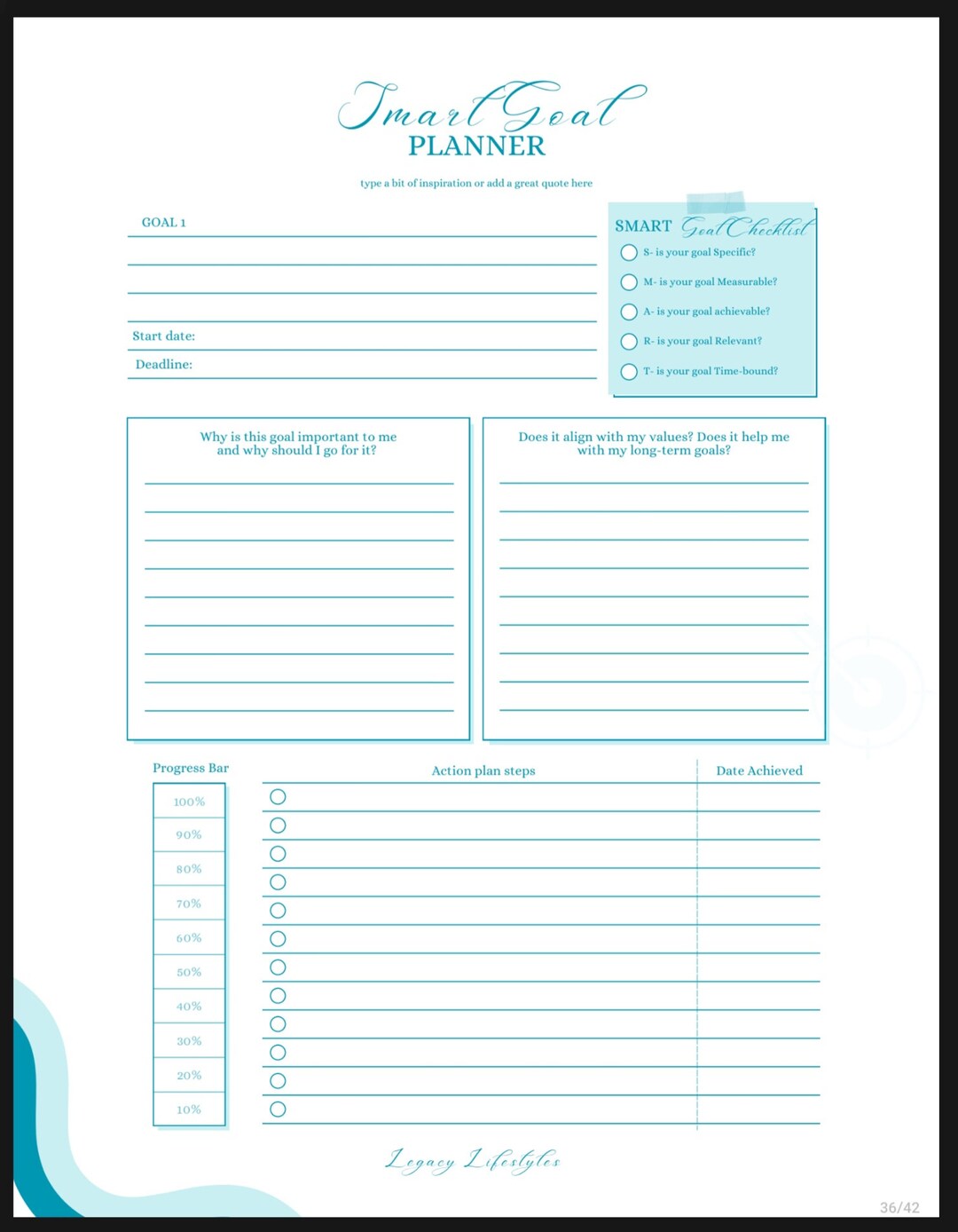 Basic Aqua Digital/printable 2023 Planner - Etsy