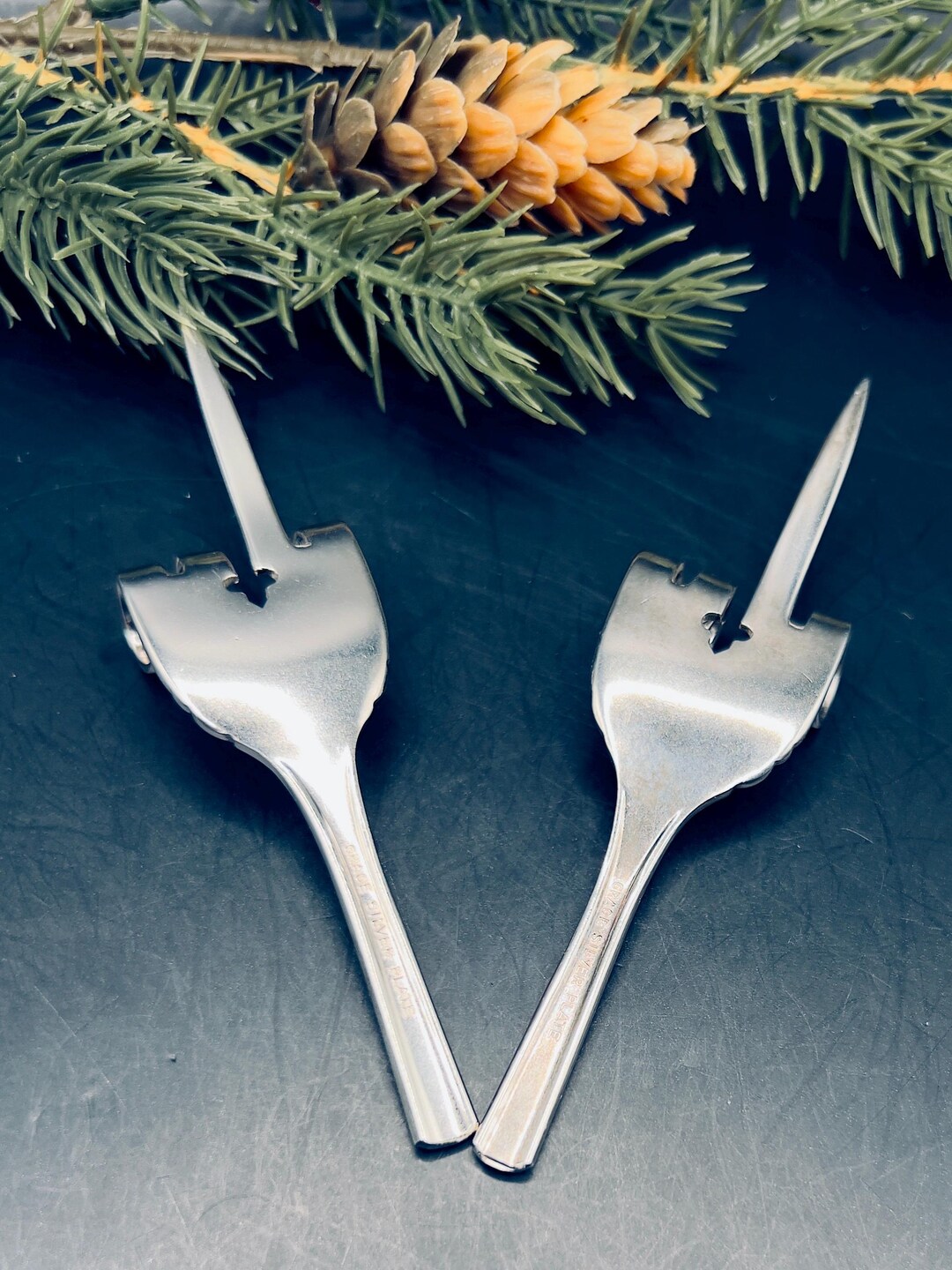 Fork It!, Repurposed Silverplated Fork, Vintage Charcuterie Forks (pair ...