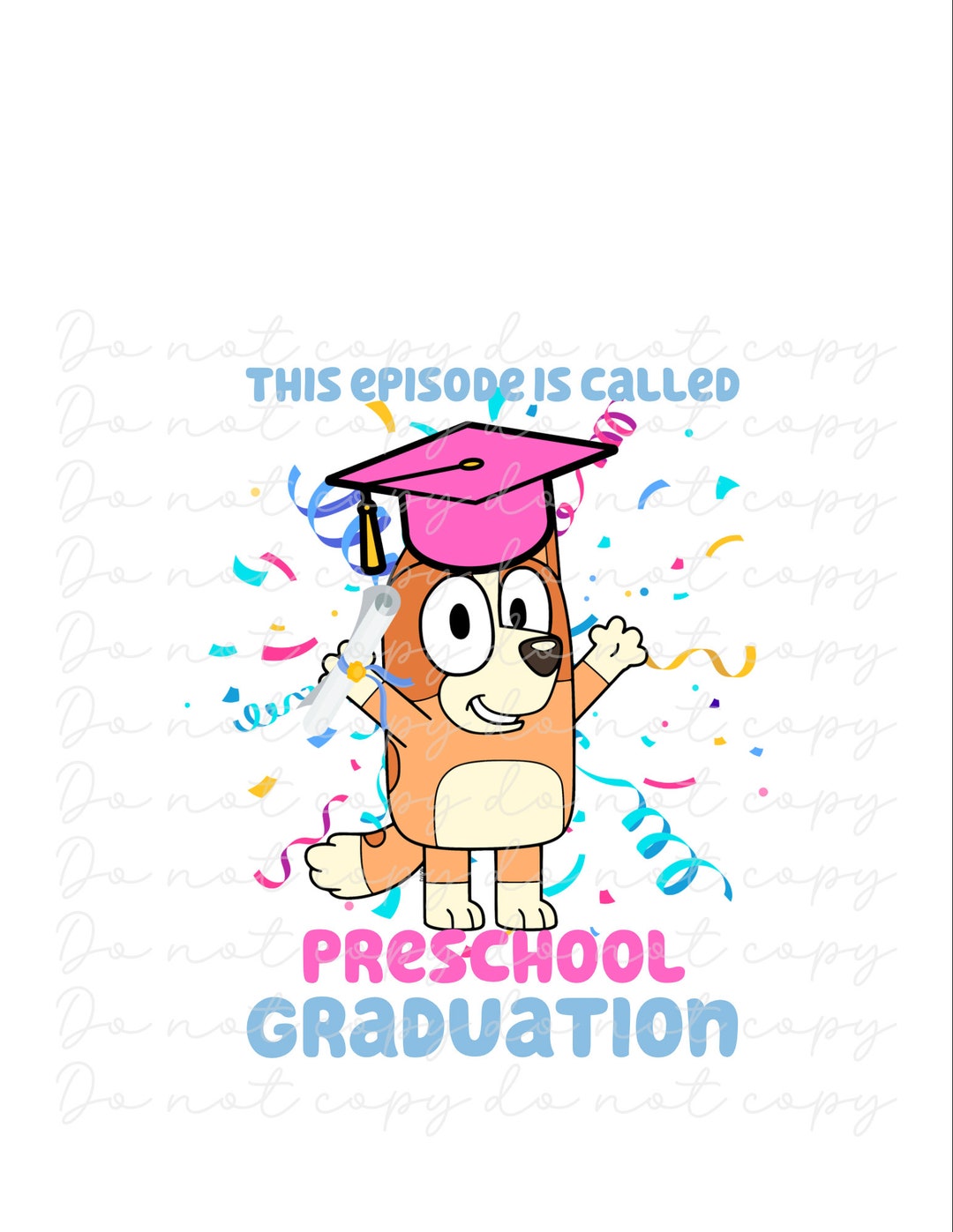 Bingo Preschool Graduation PNG bluey - Etsy Australia