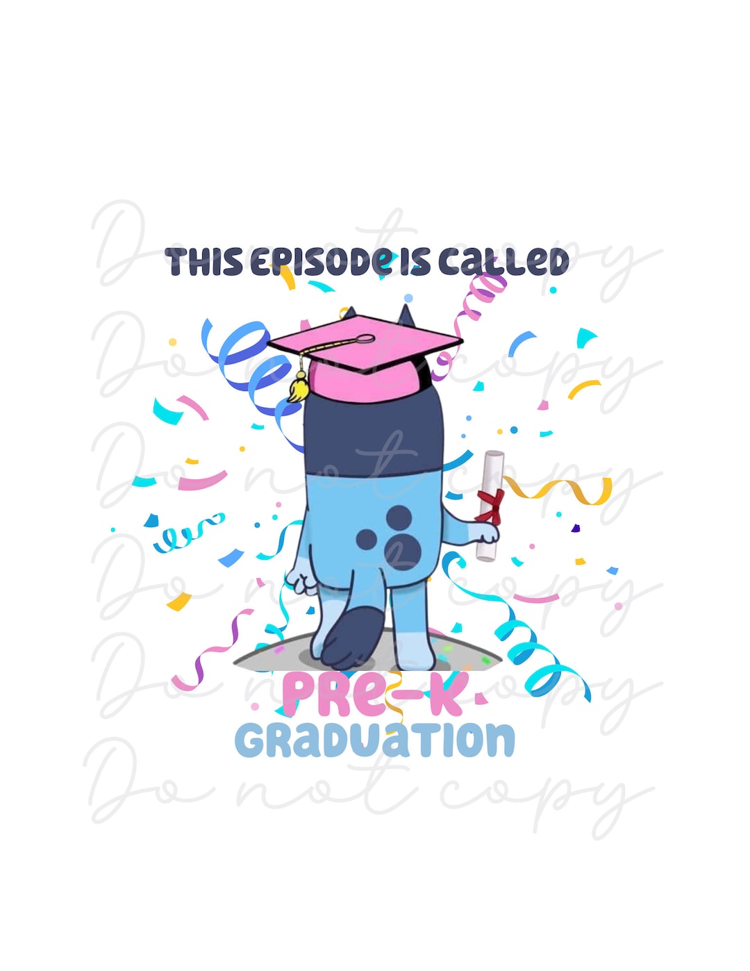Bluey Pre-k Graduation PNG - Etsy Canada