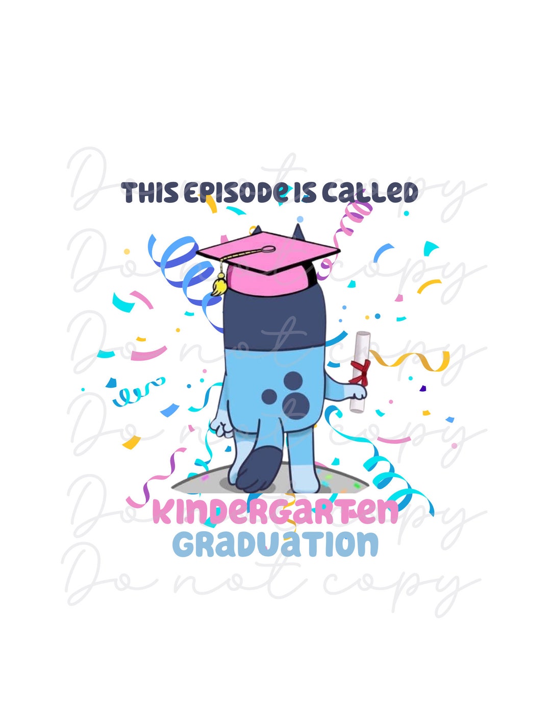 Bluey Kindergarten Graduation PNG - Etsy Canada