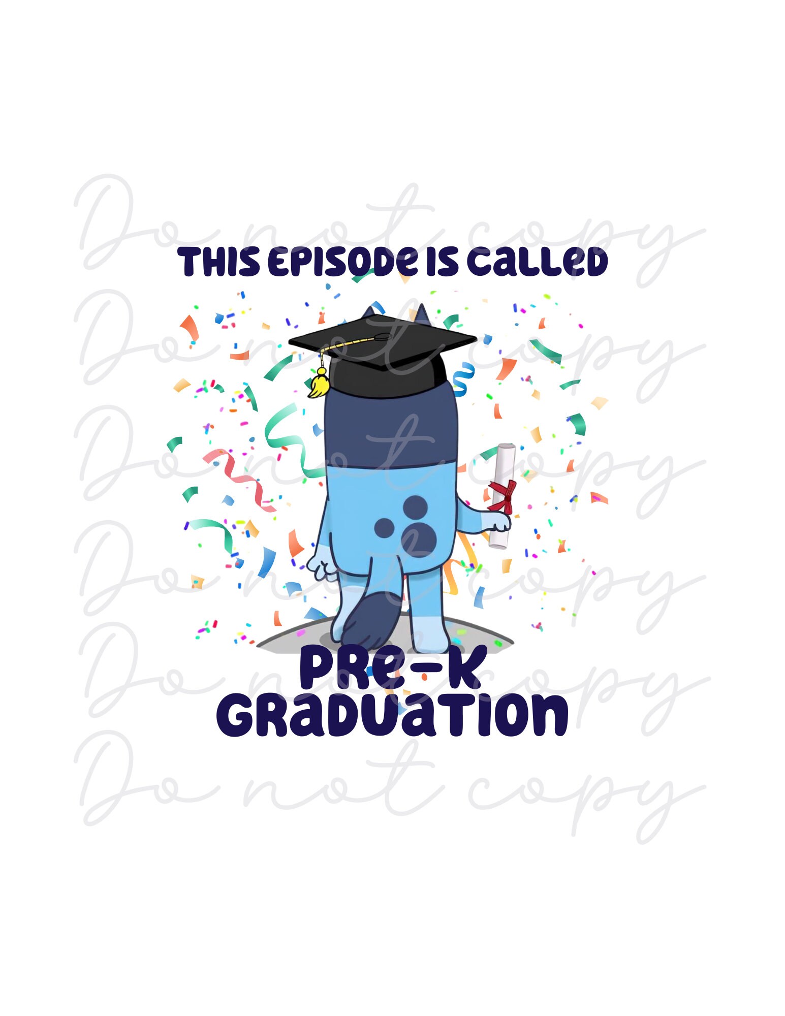 Bluey Pre-k Graduation PNG Boy Version - Etsy Australia