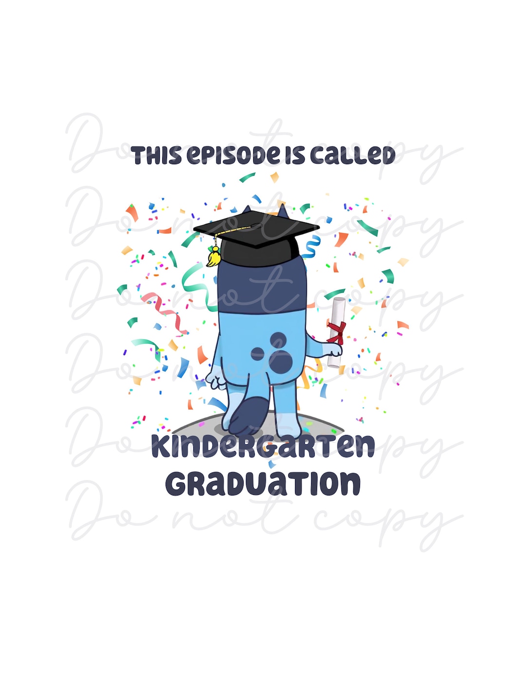 Bluey Kindergarten Graduation PNG Boy Version - Etsy Australia