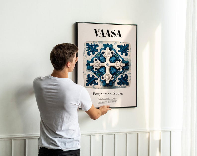 Stampa artistica su piastrelle di Vaasa, Finlandia: decorazione murale ...