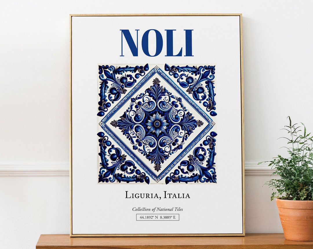 Noli, Liguria, Italy, Aesthetic Folk Traditional Maiolica Tile, Wall ...