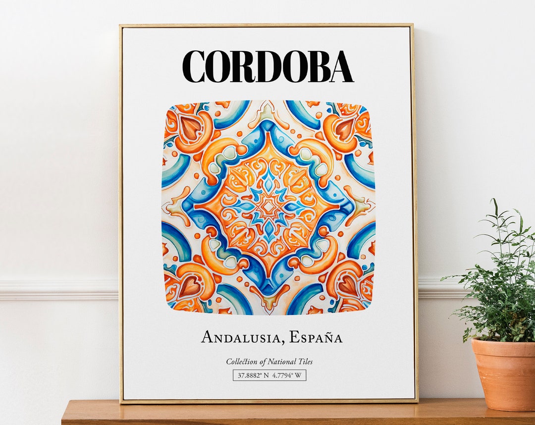 Cordoba Exquisite Tile Patterns Poster: Andalusian Elegance in Wall Art ...