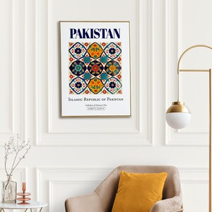Pakistan Aesthetic Traditional Tile, Wall Art Décor Print Poster ...