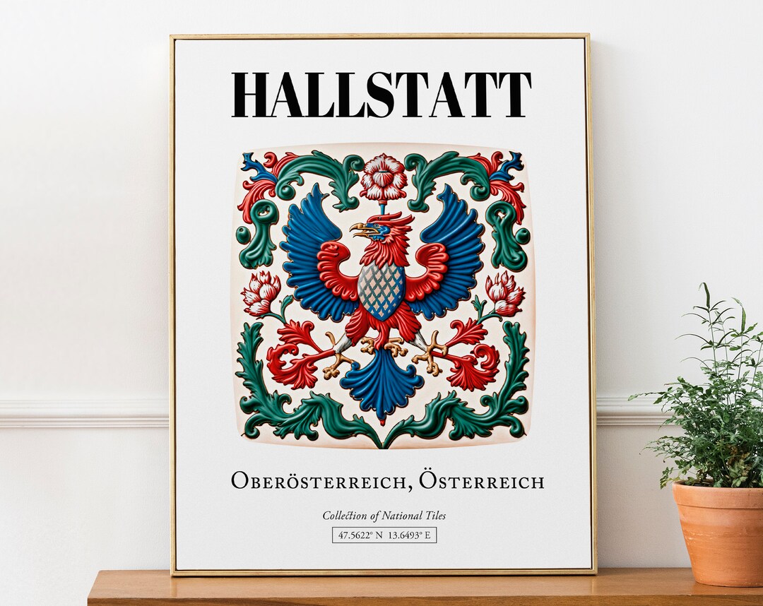 Hallstatt, Oberaustria, Austria, Traditional Tile Pattern Aesthetic ...