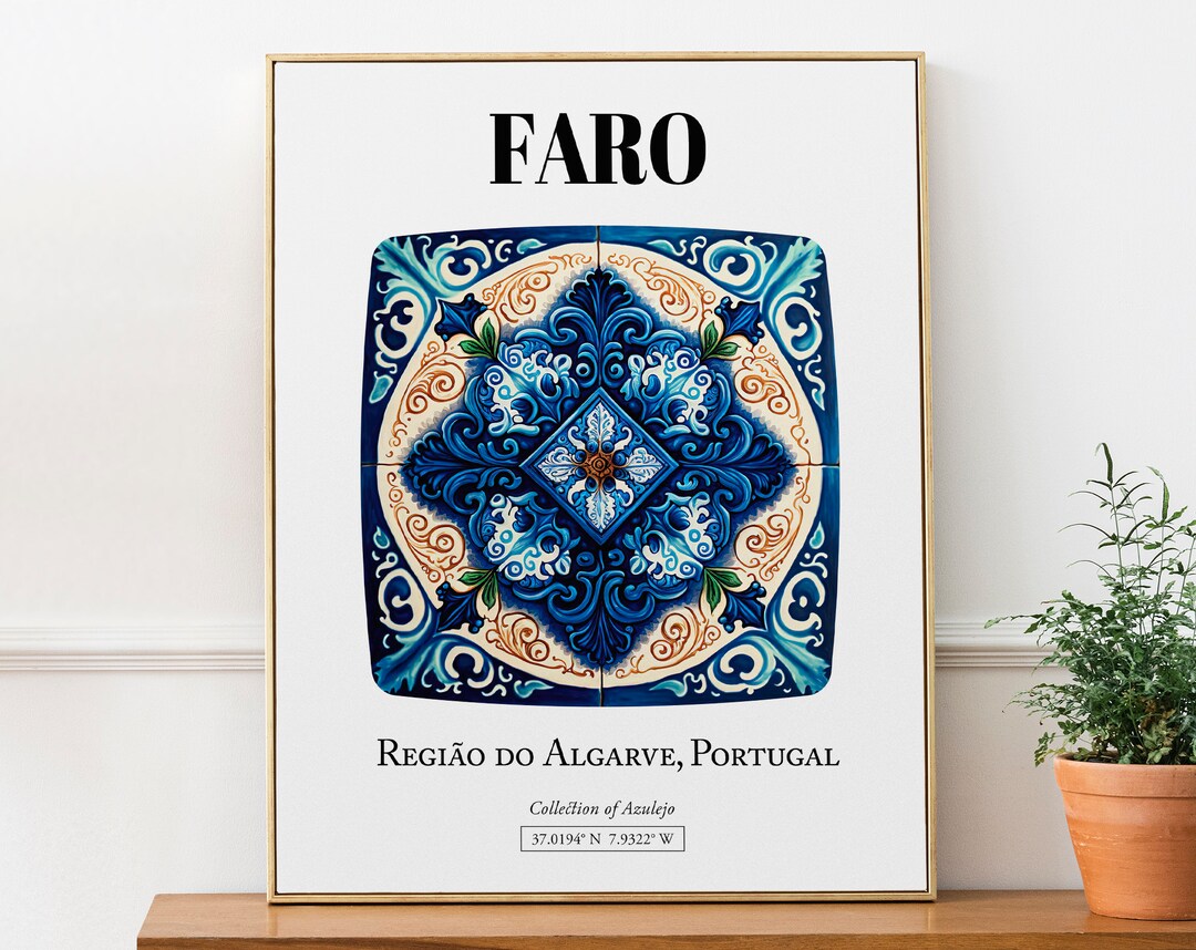 Faro, Região Do Algarve, Portugal, Traditional Tile Pattern Aesthetic ...