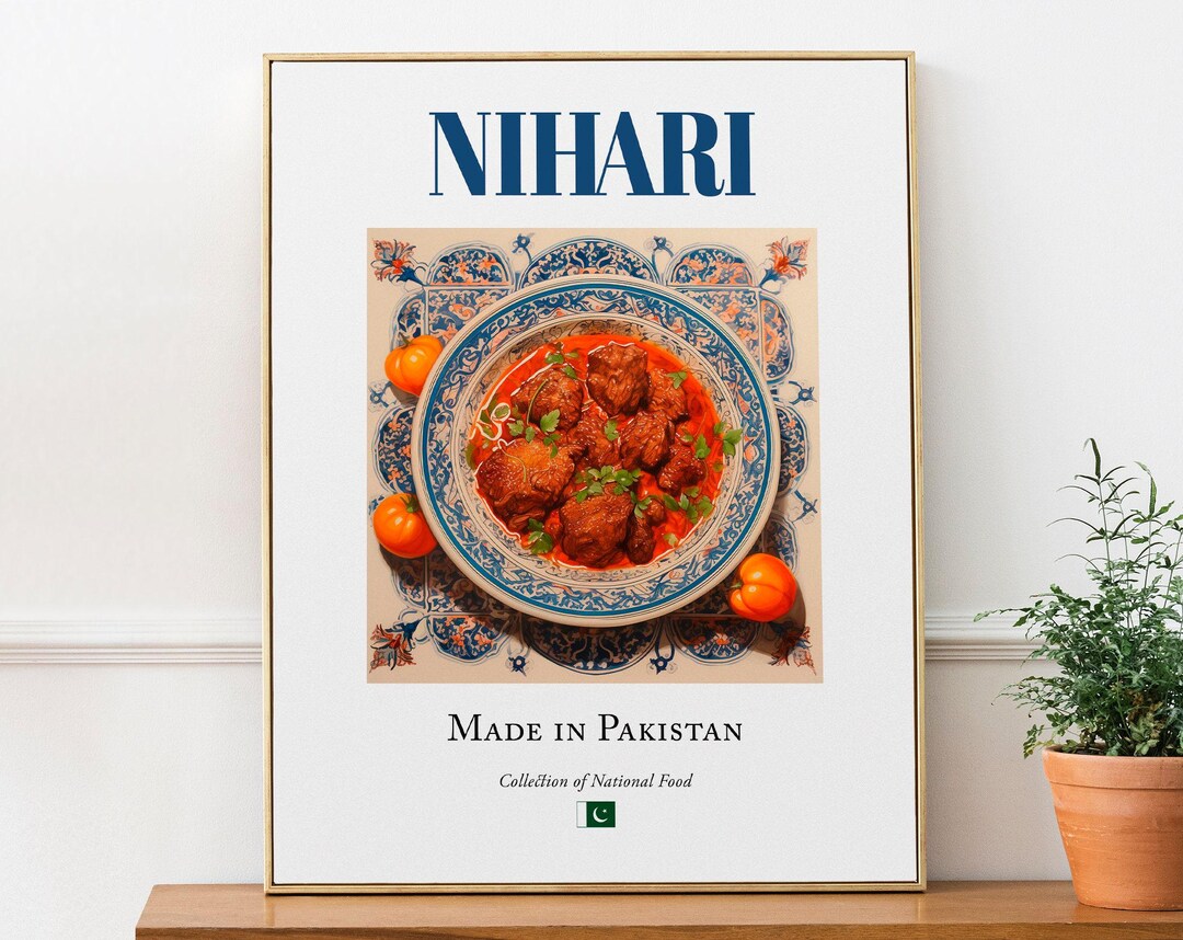 Nihari, Traditional Pakistani Food Wall Art Print Poster, Kitchen and ...