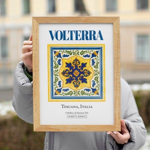 Volterra, Toscana, Italy, Aesthetic Traditional Maiolica Tile, Wall ...