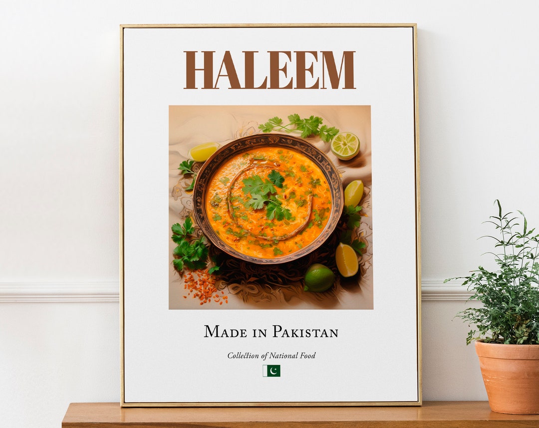 Haleem, Traditional Pakistani Food Wall Art Print Poster, Kitchen and ...
