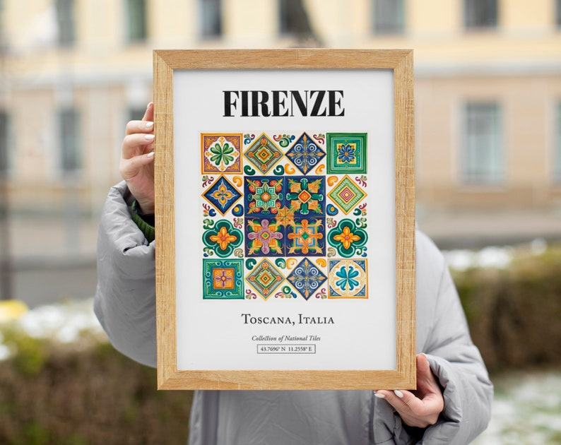 Firenze Toscana Italy Traditional Tile Pattern Aesthetic - Etsy