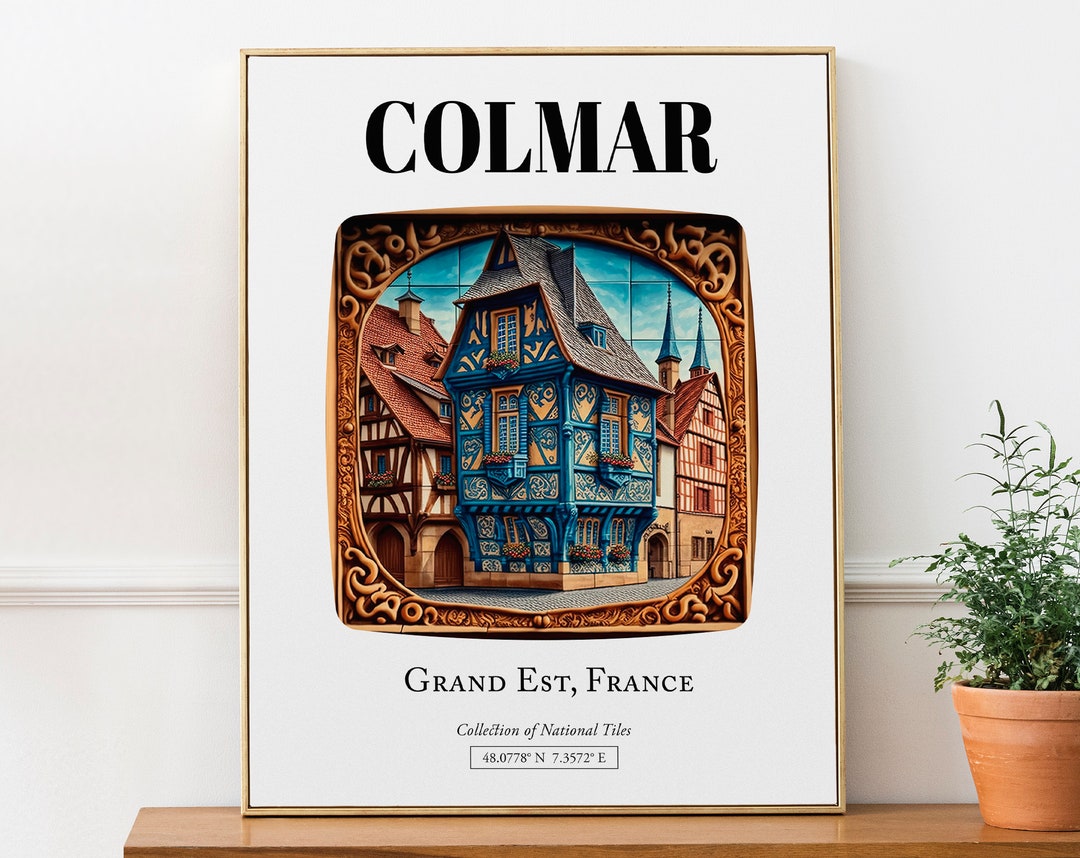 Colmar, France, Tile Pattern With Colmar Traditional Houses Aesthetic ...