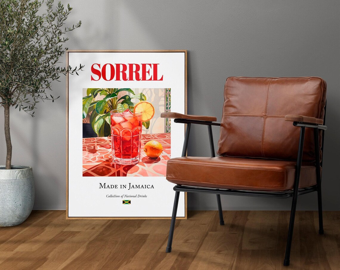 Sorrel, Traditional Jamaican Beverage (drink) Print Poster, Kitchen and ...