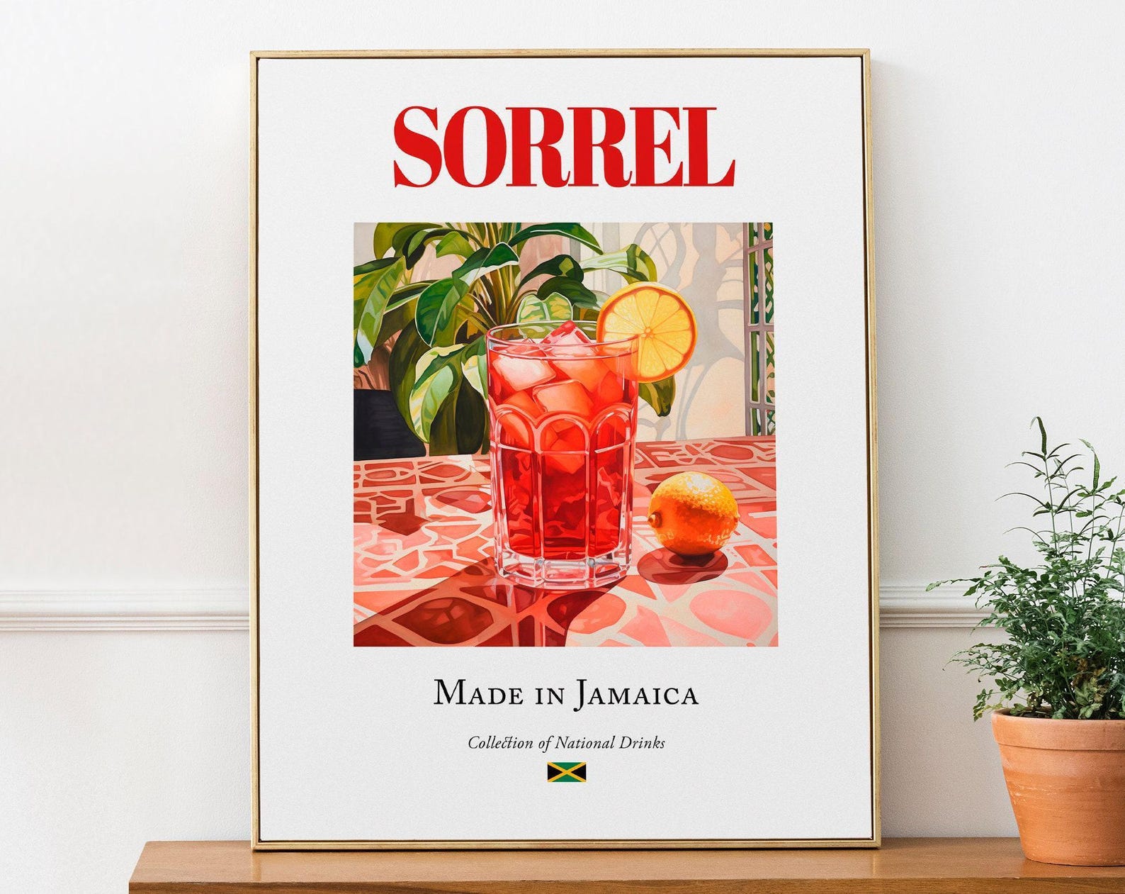 Sorrel, Traditional Jamaican Beverage (drink) Print Poster, Kitchen and ...
