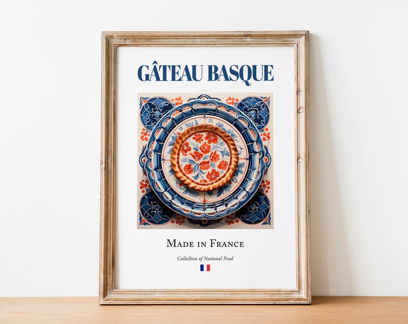 Gâteau Basque on Maiolica Tile Plate Traditional French Food - Etsy