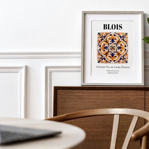 Blois, France, Tile Pattern Aesthetic Wall Art Decor Print Poster - Etsy