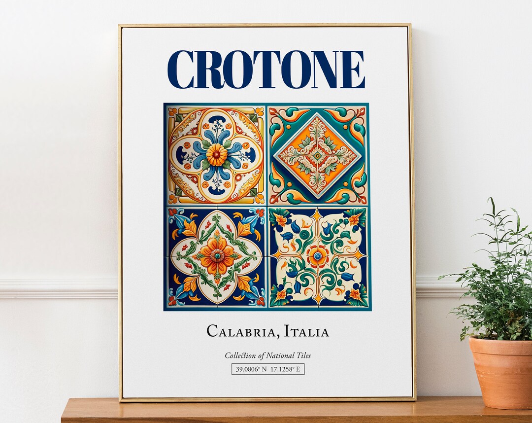 Crotone, Calabria, Italy, Aesthetic Traditional Maiolica Tile, Wall Art ...