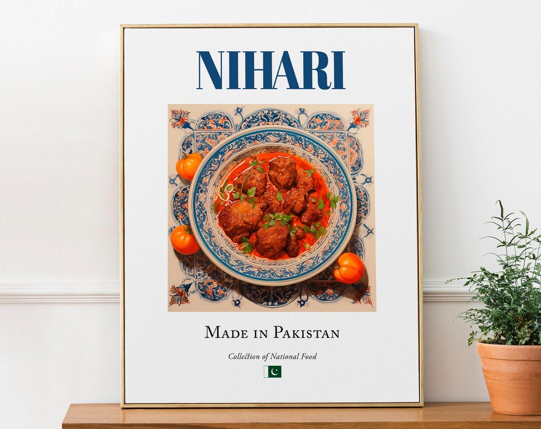 Nihari, Traditional Pakistani Food Wall Art Print Poster, Kitchen and ...