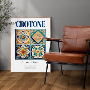 Crotone, Calabria, Italy, Aesthetic Traditional Maiolica Tile, Wall Art ...