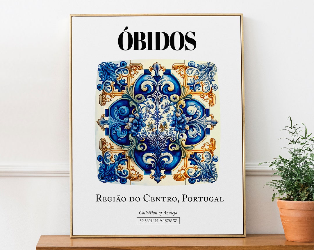 Óbidos, Região Do Centro, Portugal, Traditional Tile Pattern Aesthetic ...