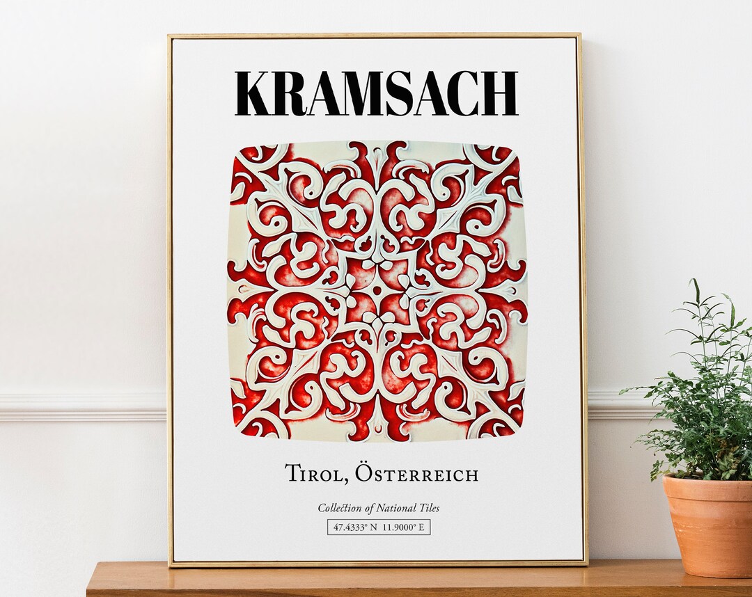 Kramsach, Tirol, Austria, Traditional Tile Pattern Aesthetic Wall Art ...