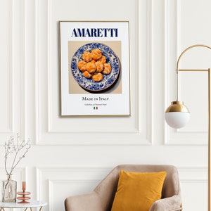 Amaretti on Maiolica Tile Plate, Traditional Italian Food Wall Art ...